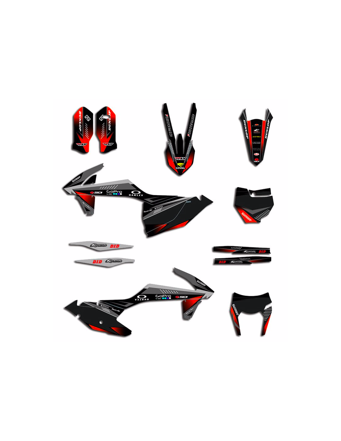Sticker set compatible with per KTM SXF 125 200 250 300 350 450 2016 ...