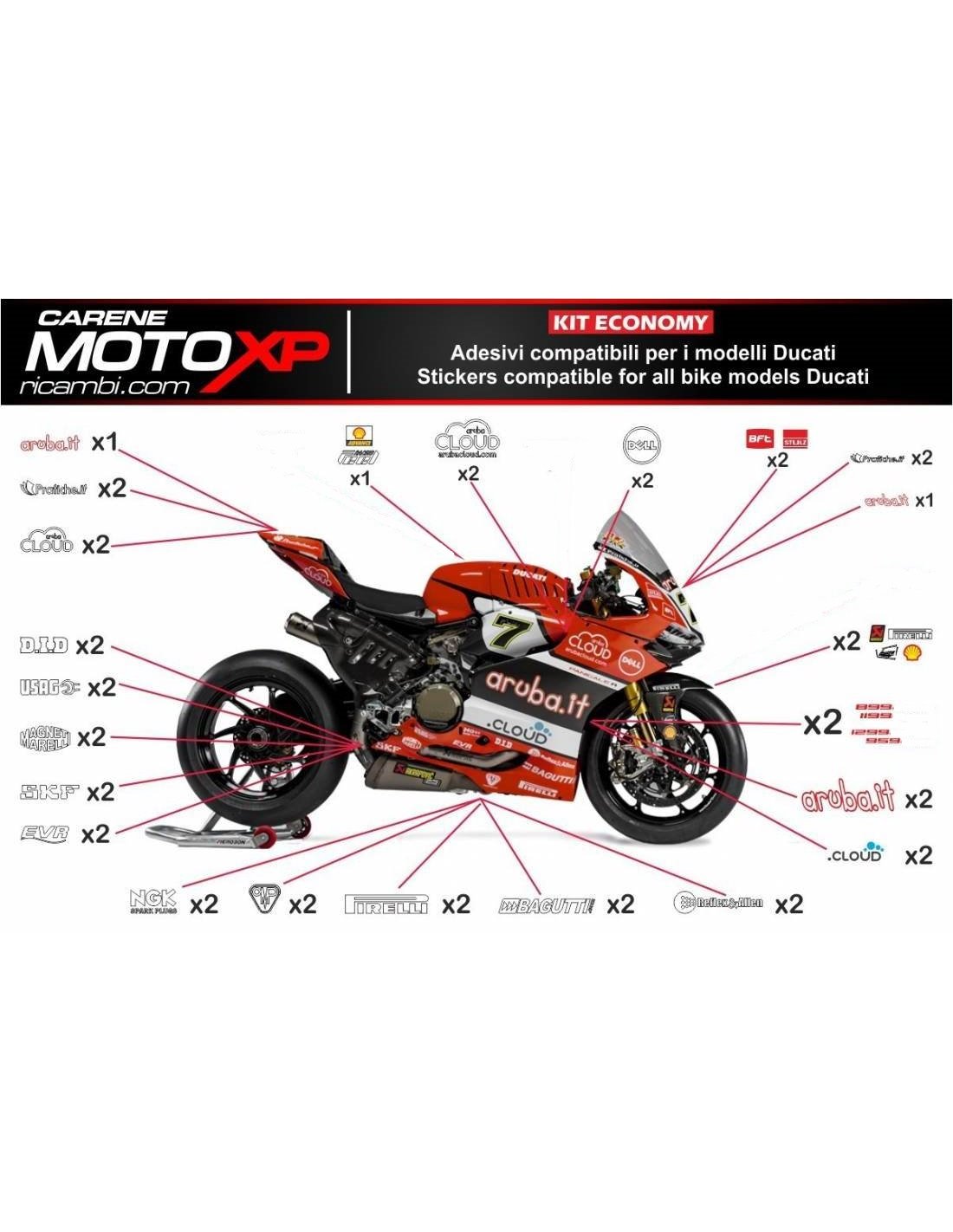 Sticker set compatible with Ducati Panigale V2 2020 - 2023 - MXPKAD13288 Sticker set compatible with Ducati Panigale V2 2020 - 2023 - MXPKAD13288